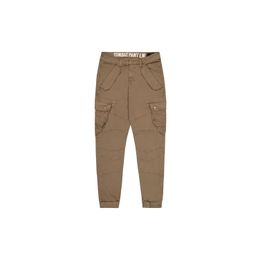 Cargohose Alpha Industries "Combat Pant", Damen, Gr. 34, Normalgr&ouml;&szlig;en, grau (taupe), Obermaterial: 98% Baumwolle, 2% Elastan; Futter: 100% Baumwolle, Hosen Cargohose