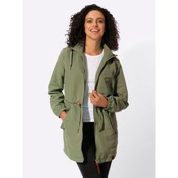 Casual Looks Damen Parkakhaki, Gr. 38, unifarben, 100% Polyester, Jacken