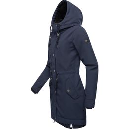 Ragwear Damen Kurzmantel "Canny Canvas", blau, Gr. XL, Obermaterial: 100% Polyester. Innenfutter: 100% Polyester. Wattierung: 100% Polyester, M&auml;ntel,