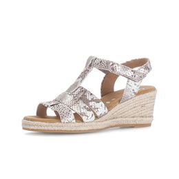Gabor Damen Keilsandalette "Keilsandalette", Gr. 38, beige, Schuhe