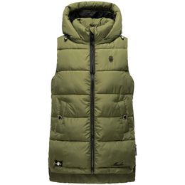 Marikoo Damen Steppweste "Zarinaa", gr&uuml;n, Gr. S, Obermaterial: 100% Polyester. Futter: 100% Polyester. Wattierung: 100% Polyester, Westen, mit vier