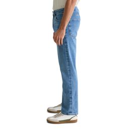Marc O'Polo MARC O'POLO Herren Regular-fit-Jeans "aus Bio-Baumwoll-Mix"medium blau, Gr. 34, unifarben, Obermaterial: 90% Baumwolle, 9% Polyester, 1% Elasthan,