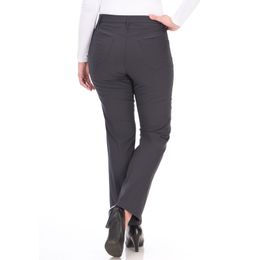 KjBRAND Damen 5-Pocket-Hose "Betty Bengaline", grau, Gr. 42, Web, Obermaterial: 80% Viskose, 17% Polyamid, 3% Elasthan, Hosen, in bequemer Form
