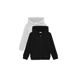 Minymo Jungen Sweatjacke "Trainingsjacke MISweat Jacket", schwarz, Gr. 110, Obermaterial: 60% Baumwolle CO. 40% Polyester PES., Sweatjacken