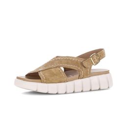 Gabor Damen Plateausandaletten "Plateau Sandale", Gr. 40,5, beige, Schuhe
