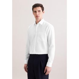 Seidensticker Herren Businesshemd "Schwarze Rose", wei&szlig;, Gr. 45, unifarben, 100% Baumwolle, Hemden, Regular 1/1 Kentkragen Uni