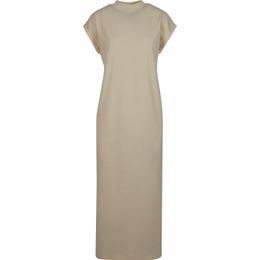 Urban Classics Damen Shirtkleid "Urban Classics Damen Ladies Long Extended Shoulder Dress"sandwei&szlig;, Gr. XS, unifarben, 100% Baumwolle, Kleider