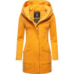 Marikoo Damen Wintermantel "Maikoo", gelb, Gr. XL, Oberstoff: 90% Polyacryl, 8% Viskose, 2% Elasthan. Futter: 100% Polyester. &Auml;rmelfutter: 100%