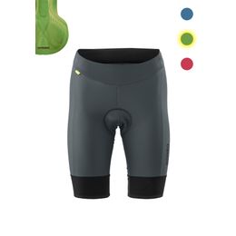 Gonso Damen Fahrradhose "SITIVO W", grau, Gr. 34, 65% Polyamid, 35% Elasthan, Hosen, Damen Radhose, Radlerhose mit speziellem Sitzpolster, Tight Fit