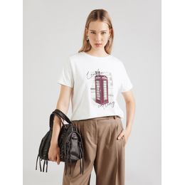 comma, COMMA T-Shirt Damen Gr&ouml;&szlig;e M/L bordeaux / schwarz / wei&szlig;