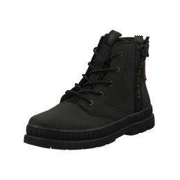 Schn&uuml;rstiefelette Bugatti "Bugatti Stiefelette Lederimitat", Herren, Gr. 42, schwarz, Lederimitat, Schuhe Schn&uuml;rstiefelette