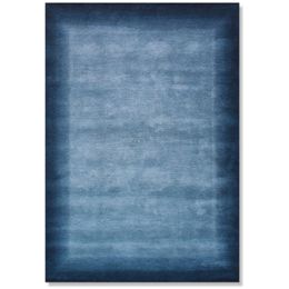Wollteppich, B:70cm H:8mm L:140cm, blau, OCI DIE TEPPICHMARKE, Wolle, Wohnzimmer, Teppiche, "Vinciano Tami", reine Wolle, handgekn&uuml;pft, echter Nepal,