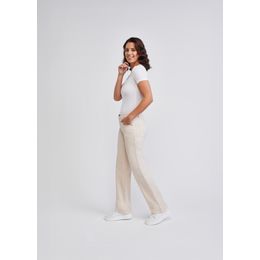 WONDERJEANS Damen 5-Pocket-Jeans "Relaxed Straight", beige, Gr. 42, Denim/Jeans, Obermaterial: 88% Baumwolle, 10% Polyester, 2% Elasthan, Jeans,