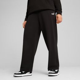 Puma Damen Trainingshose "ESS SMALL NO 1 LOGO STANDARD STRAIGHT PANTS TR OP", schwarz, Gr. M, unifarben, Sweatware, Obermaterial: 68% Baumwolle, 32%