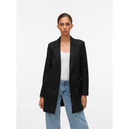 V&eacute;ro Moda VERO MODA Damen Jerseyblazer "VMVERINA LS LONG BLAZER", schwarz, Gr. 34, unifarben, Jersey, Obermaterial: 95% Polyester, 5% Elasthan, Blazer