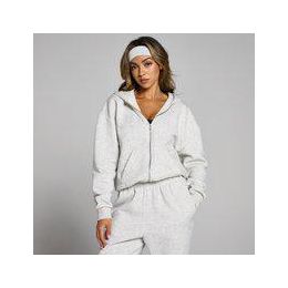 MP Damen Basics Kapuzenpulli mit durchgehendem Rei&szlig;verschluss &ndash; Hellgrau - S