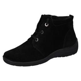 Waldl&auml;ufer WALDL&Auml;UFER Damen Winterboots "HESNA", Gr. 9, schwarz, Veloursleder, unifarben, Schuhe, Stiefelette, Schn&uuml;rboots in Komfortweite H = sehr weit