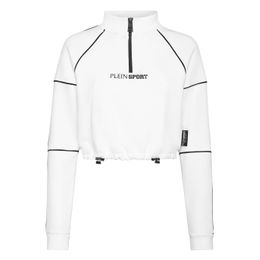 Plein Sport Damen Yoga-Sweatjacke "Sweatjacke", wei&szlig;, Gr. L, Obermaterial: 88% Baumwolle, 12% Polyester, Sweatjacken