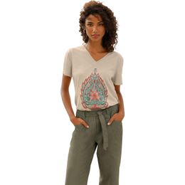 Heine Damen Print-Shirt sand Gr&ouml;&szlig;e 48
