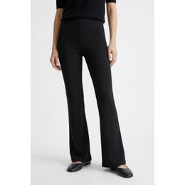 MAC Damen Stoffhose "FLARE", schwarz, Gr. 34, bedruckt, Jersey, Obermaterial: 65% Viskose, 30% Polyamid, 5% Elasthan, Hosen, Sommerhose mit