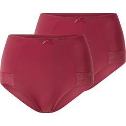 w&auml;schepur Damen Taillenslip mit seitlicher Spitze 2x kirsche Gr&ouml;&szlig;e 36/38