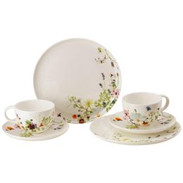 Rosenthal Kaffeeservice Brillance Grand Air, Mehrfarbig, Keramik, 6-teilig, Floral, 300 ml,300 ml, Essen & Trinken, Geschirr, Geschirr-Sets, Kaffeeservice