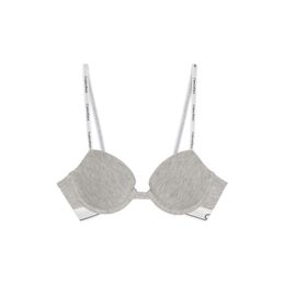 Damen B&uuml;gel-BH "LIGHTLY LINED DEMI", Calvin Klein Underwear, Gr. 70, grau, Jersey, Obermaterial: 53% Baumwolle, 35% Modal, 12% Elasthan, meliert,