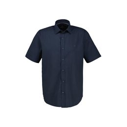 Lerros Herren Kurzarmhemd "Kurzarmhemd mit Knitterlook, grosse Gr&ouml;&szlig;en"classic navy, Gr. XXXL, 99% Baumwolle, 1% Elasthan, Hemden