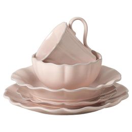 Costa Nova Kombiservice Rosa, Altrosa, Keramik, 5-teilig, 400 ml,660 ml, Handmade in Europe, Essen & Trinken, Geschirr, Geschirr-Sets, Kombiservice