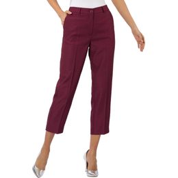 CR&Eacute;ATION L Damen Anzughose in Jacquard-Struktur bordeaux Gr&ouml;&szlig;e 36