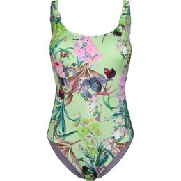 Olympia Damen Badeanzug reseda-ros&eacute;-bedruckt Gr&ouml;&szlig;e 40B