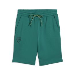 Sporthose Puma "Puma x ASTON MARTIN ARAMCO F1 TEAM Essentials Shorts Herren", Herren, Gr. L, Normalgr&ouml;&szlig;en, gr&uuml;n lux, Obermaterial: 32% Polyester, 68% Baumwolle. Seitentasche &ndash; Oben: 100% Baumwolle. Seitentasche &ndash; Unten: 68% Baumwolle, 32% Polyester, unifarben, regular fit, Hosen Sporthose
