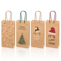 20 x Geschenkt&uuml;ten 4er-Set "Christmas" f&uuml;r 2 Flasche 170 x 85 x 360 mm