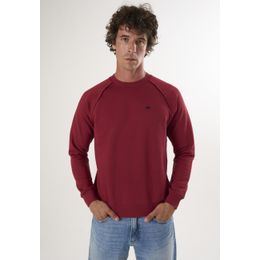 Sweater FELIX HARDY "Basic Rundhals Sweatshirt", Herren, Gr. M, bordeaux, 65% Baumwolle, 35% Polyester, Sweatshirts Sweater
