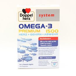 Queisser Doppelherz Omega-3 Premium 1500 system Kapseln Set 240 St