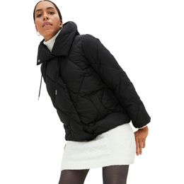 CR&Eacute;ATION L Damen Steppjacke in langer Form schwarz Gr&ouml;&szlig;e 38