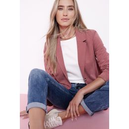 Kurzblazer Street One, Damen, Gr. 42, burnt blush, Stoff, Obermaterial: 100% Polyester. Futter: 100% Polyester, unifarben, normal normal, V-Ausschnitt, abgesteppt, Blazer Kurzblazer, mit Reverskragen