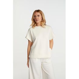 RICHROYAL Damen Sweatshirt, wei&szlig;, Gr. XS, unifarben, Obermaterial: 51% Modal, 43% Polyester, 6% Elasthan, Sweatshirts, aus weicher, fester,