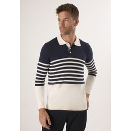 FELIX HARDY Herren Polokragenpullover "Strickpullover mit Polokragen"navy, Gr. L, 100% Baumwolle, Pullover