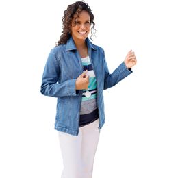 CR&Eacute;ATION L Damen Jeansjacke in Twill-Qualit&auml;t blue-bleached Gr&ouml;&szlig;e 38