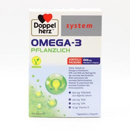 Queisser Doppelherz Omega-3 pflanzlich system Kapseln Set 240 St