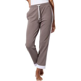 feel good Damen Dehnbund-Hose dunkeltaupe-ecru Gr&ouml;&szlig;e 18/19