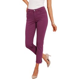 Ascari Damen 5-Pocket-Jeans mit Glitzersteinchen malve Gr&ouml;&szlig;e 20