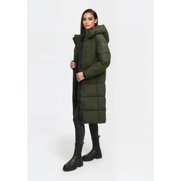 Winterjacke Marikoo "Tabiaa", Damen, Gr. L, schwarz olive, Obermaterial: 100% Polyester; Futter: 100% Polyester; Wattierung: 100% Polyester; &Auml;rmelfutter: 100% Polyester, Jacken Winterjacke, Bewegungsschlitz am unteren Saum