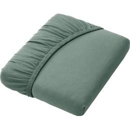 w&auml;schepur unisex Spannbetttuch salbei, Gr&ouml;&szlig;e 1 St. 160x200 cm