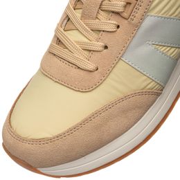 Ara Herren Sneaker "MALIBU", Gr. 39hellgelb, beige, wei&szlig;, Schuhe, Freizeitschuh, Halbschuh, Schn&uuml;rschuh in Komfortweite H (=sehr weit)
