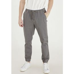 Blend Herren Chinohose "Trousers BHNIMBU pants", grau, Gr. M, unifarben, washed, Web, Obermaterial: 97% Baumwolle, 3% Elasthan, Hosen, mit Kordelzug