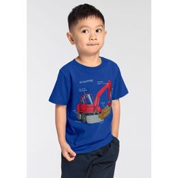 Kidsworld Jungen T-Shirt "f&uuml;r kleine Jungen", blau, Gr. 92, bedruckt, Single Jersey, Obermaterial: 100% Baumwolle, Shirts, Kurzarm, Basic-Passform,
