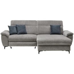 Stylife Ecksofa, Grau, Textil, 3-Sitzer, seitenverkehrt montierbar, L-Form, 256x185 cm, R&uuml;cken echt, Wohnzimmer, Sofas & Couches, Wohnlandschaften, Ecksofas