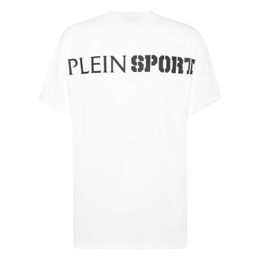 Plein Sport Herren T-Shirt "Scratch", wei&szlig;, Gr. XXL, Obermaterial: 100% Baumwolle, Shirts